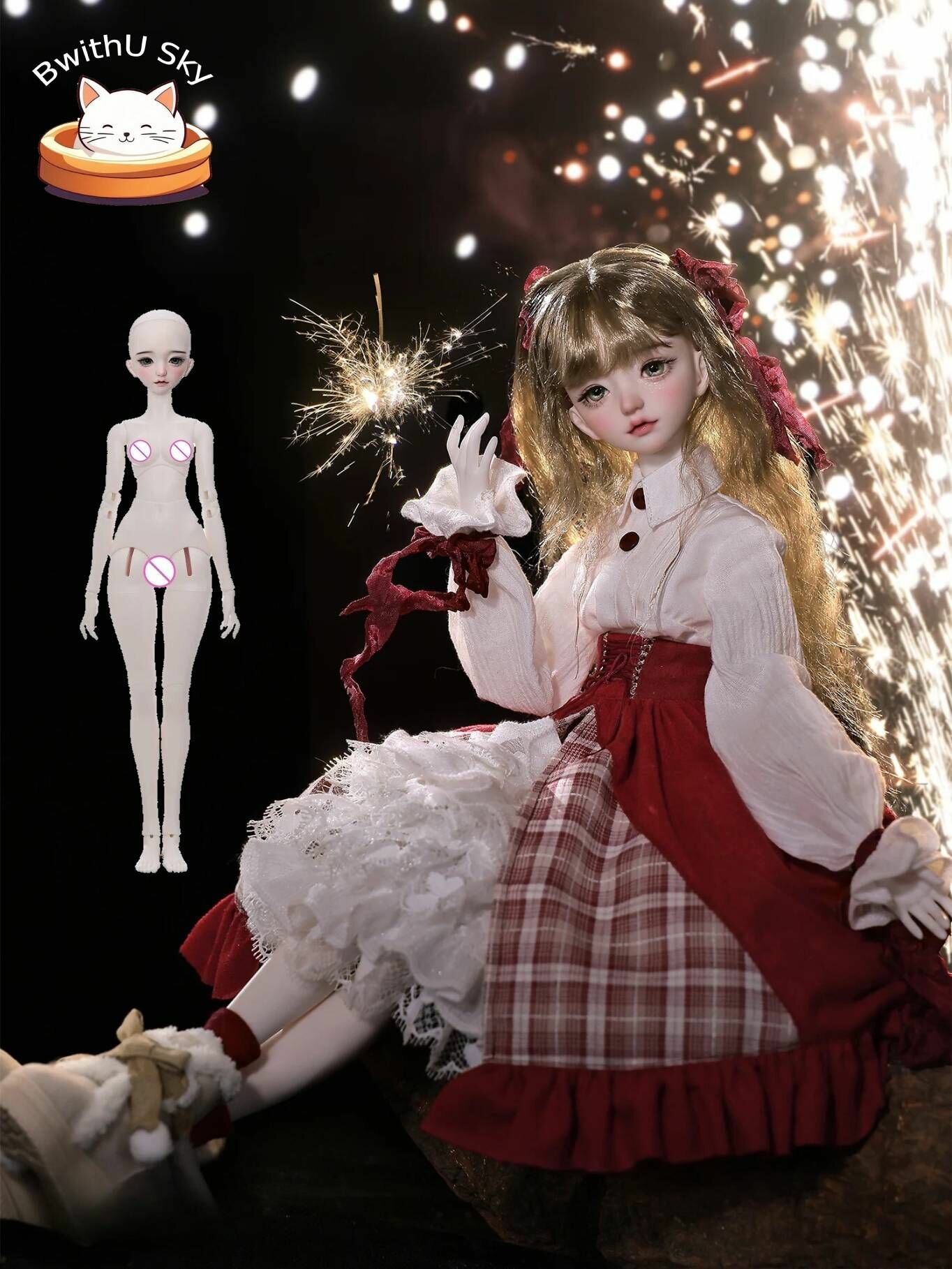 BwithU Bjd 1/4 Cirra обнаженная кукла с нормальной кожей, без макияжа, без аксессуаров