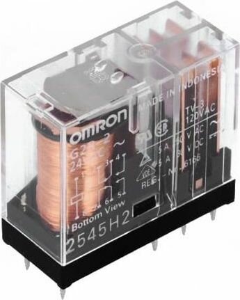 Реле OMRON G2R-2-AC24 Реле: электромагнитное DPDT Uобмотки: 24ВAC 5A/250ВAC 5A/30ВDC 1шт