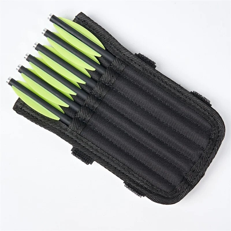 Черный нейлоновый колчан для стрел Toparchery на 6/12 стрел Черный, 6pcs hold
