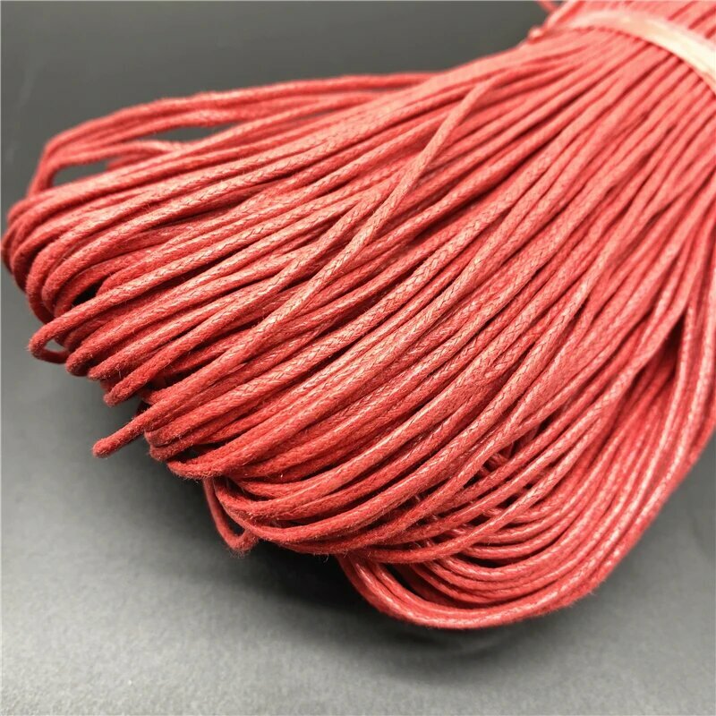 LXBENING Вощённый хлопок шнур для бижутерии 10 ярдов Красный, 1.5mm x 10yards, 05