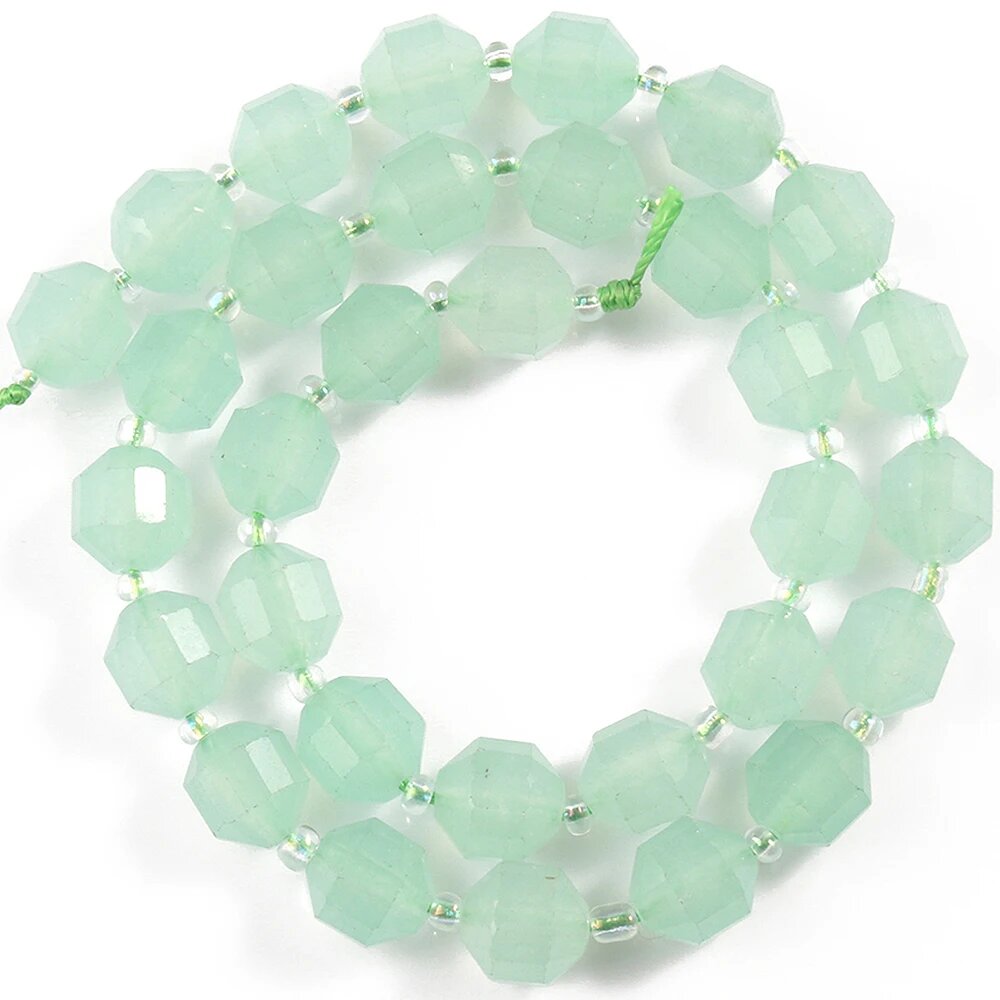Сапфировые бусины темно-синие 40 шт xilitata Изумрудный, 8mm (approx 40pcs), Green Aventurine