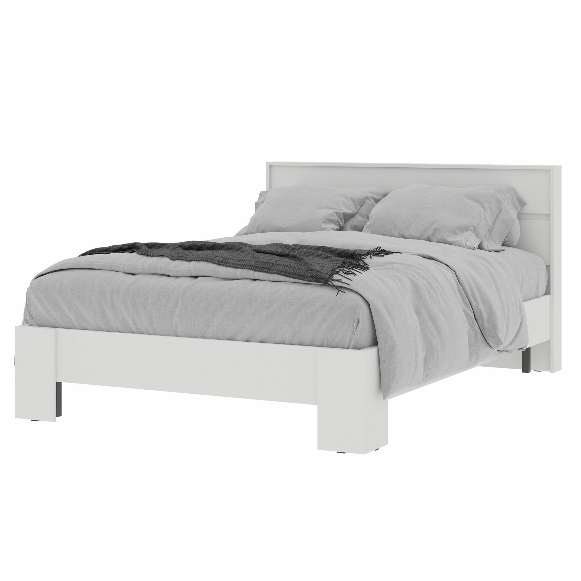 Кровать с ортопедическим основанием Хелен КР-02 1.4м, Белыи шагрень