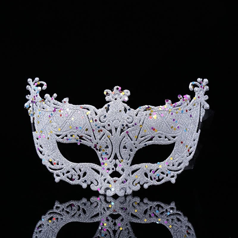 Венецианская маска лиса Белый, White