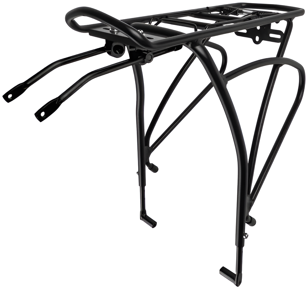 Багажник велосипедный AL, под дисковые тормоза, алюминиевый, задний, черный