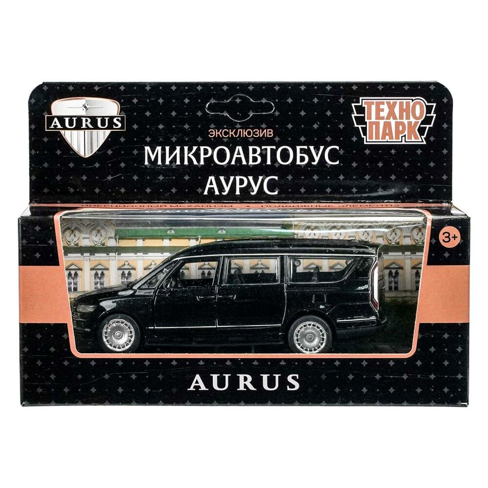 Машинка Технопарк АУРУС Арсенал чёрный 13,8 см, открываются двери.