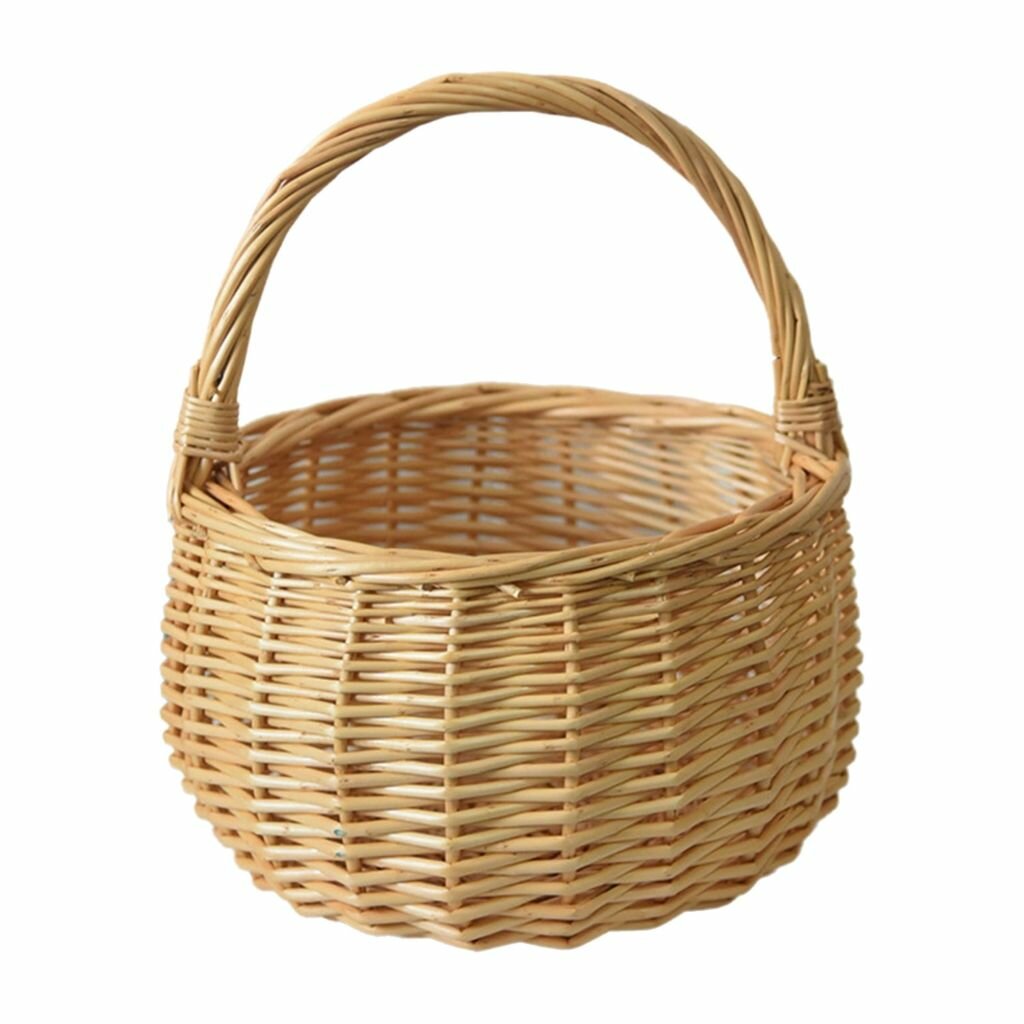 Плетеная переносная корзина для сбора овощей и фруктов-wicker basket