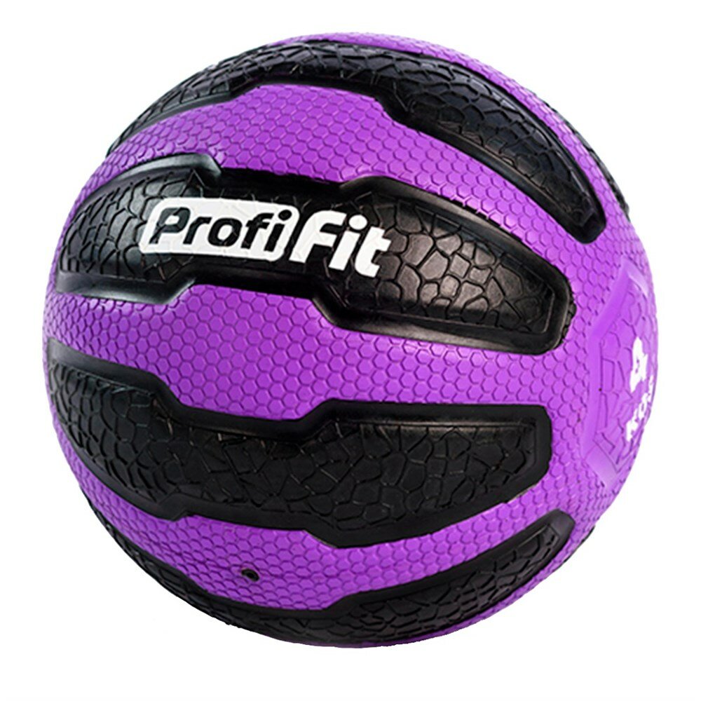 PROFI-FIT Медбол PROFI-FIT 4 кг фиолетовый с черными вставками