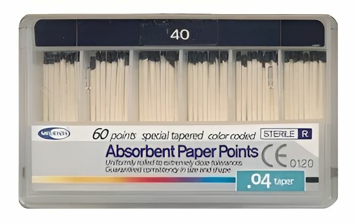 Штифты бумажные конус 04 (60шт) №40, мета