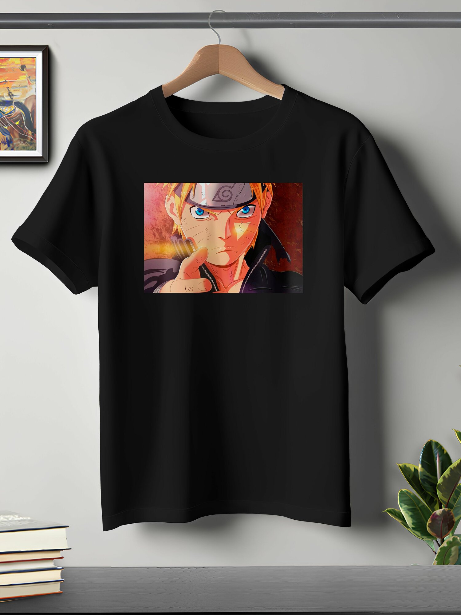 Футболка  Детская ONEQ 140 (10-11) размер с принтом Narutomaki, черная