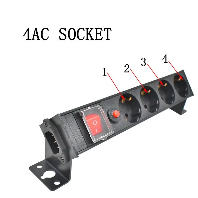 Strider Rui Удлинитель 1-10AC с двойным переключателем 4AC SOCKET