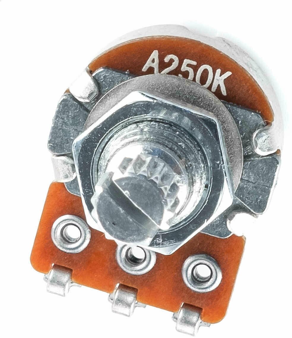 Потенциометр для электро- и бас-гитар Paxphil H19, диаметр 16 мм, 250 кОм, логарифмический, хром