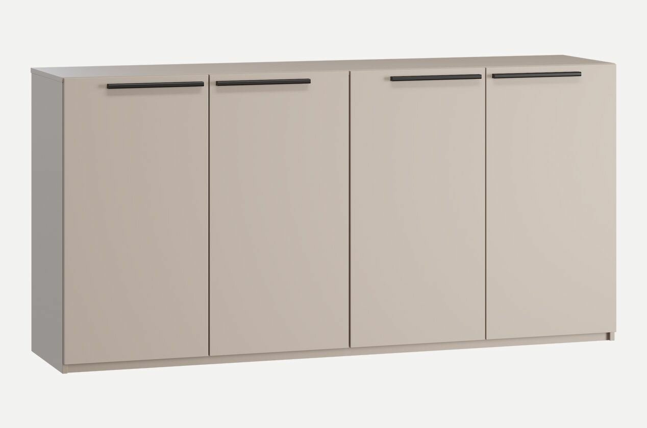 Тумба Divan.ru Кимбол-3 Latte, ЛДСП, цвет велюр, скандинавский стиль, 8 полок