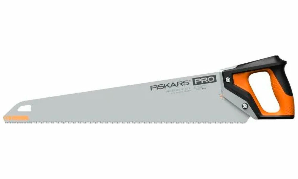 Ножовка по дереву Fiskars PowerTooth, 550мм, 7 зубьев на дюйм