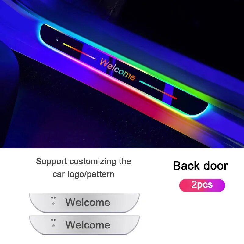 Светящаяся накладка на порог "Welcome", 2 шт.
