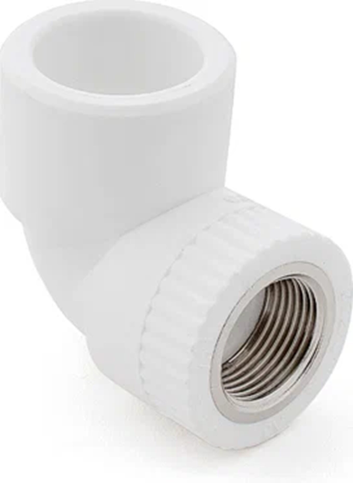 Уголок комбинированный Tebo TR-TB 25 х3/4" с внутренней резьбой белый