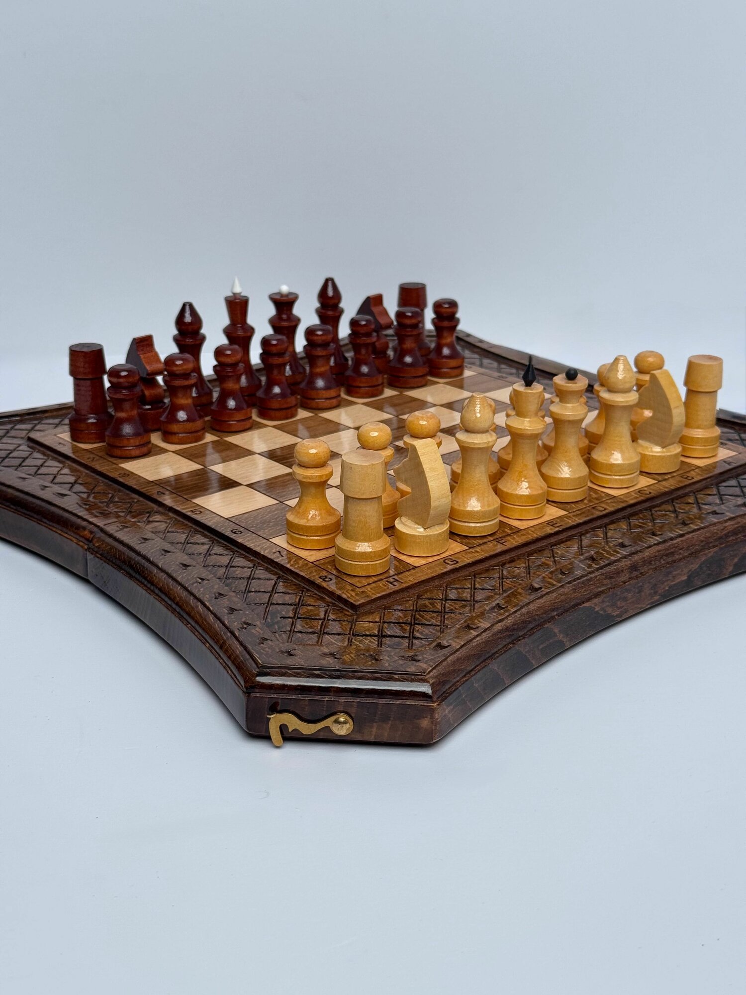 Шахматы Нарды Деревянные Резные 3в1 "империя"