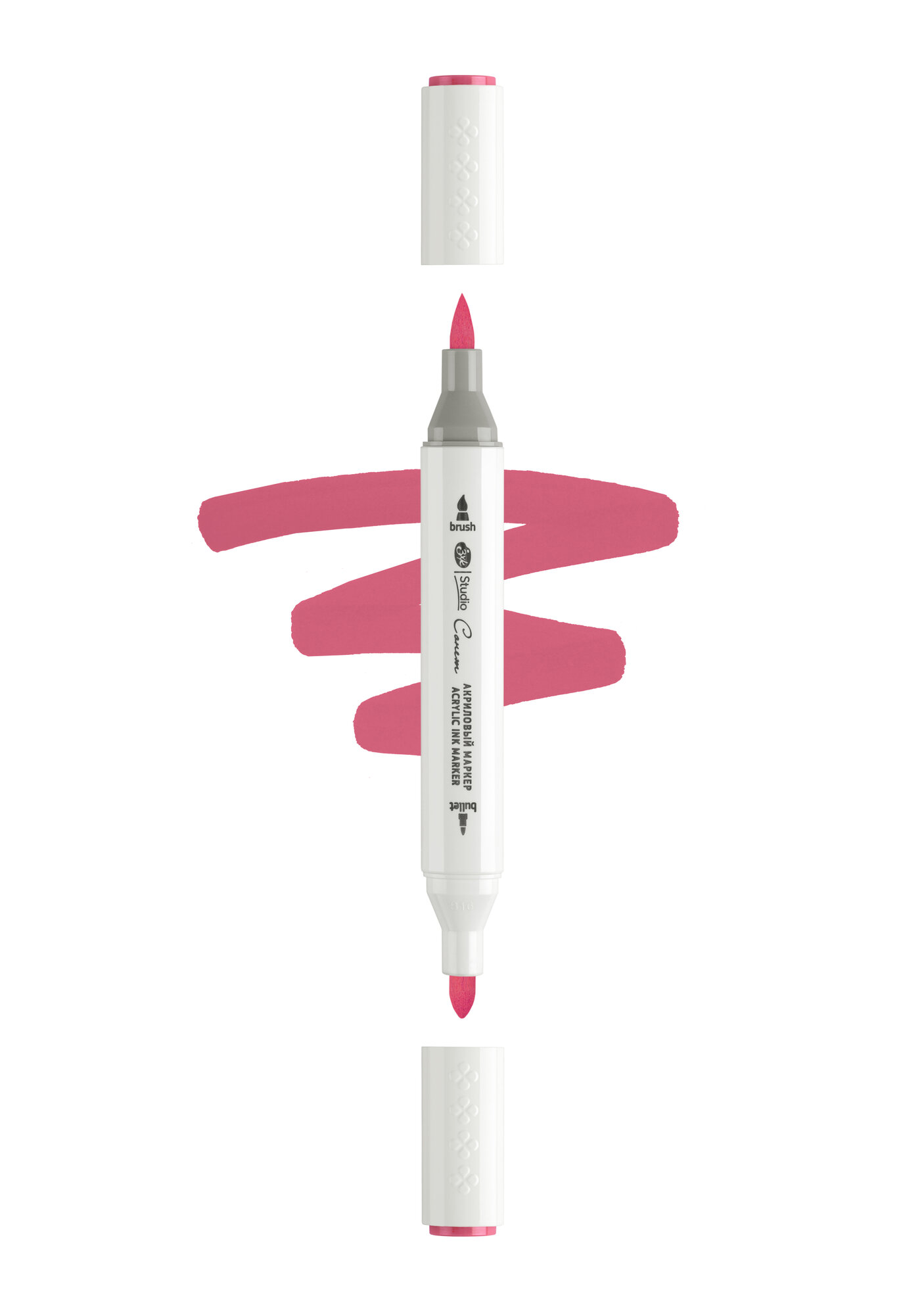 Маркер акриловый сонет на водной основе два пера №R317 красный тёмный кисть/пуля