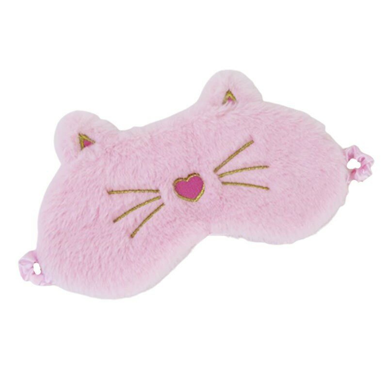 Мягкая маска для сна с кошачьей мордочкой для детей и взрослых, милая мультяшная маска для сна с носом в форме сердца, мягкая повязка на глаза для сна, удобный козырек для сна, дорожная повязка на глаза