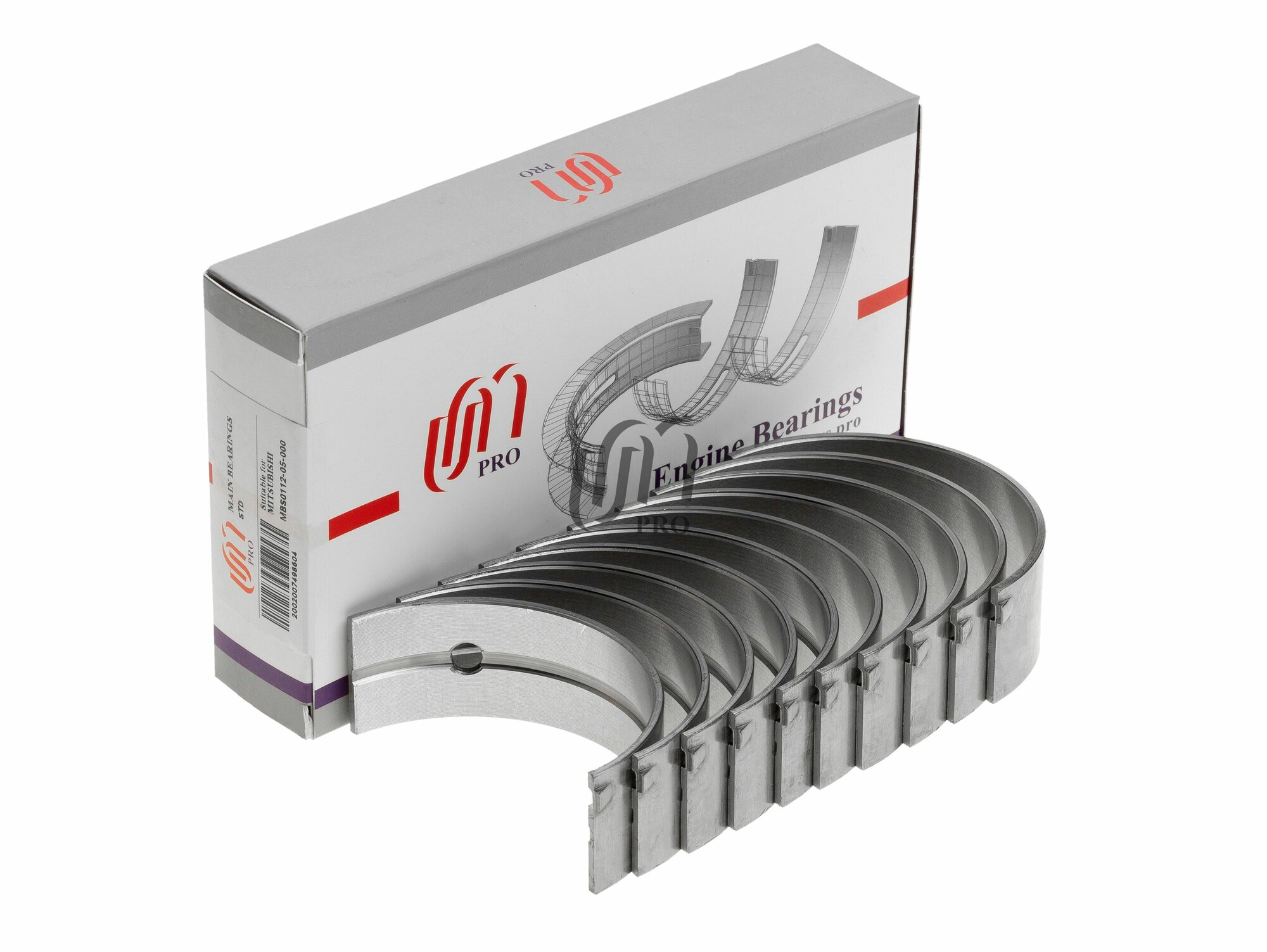 Вкладыши коренные STD без фланца Mitsubishi 4D55/4D56 (MD026445) UMpro