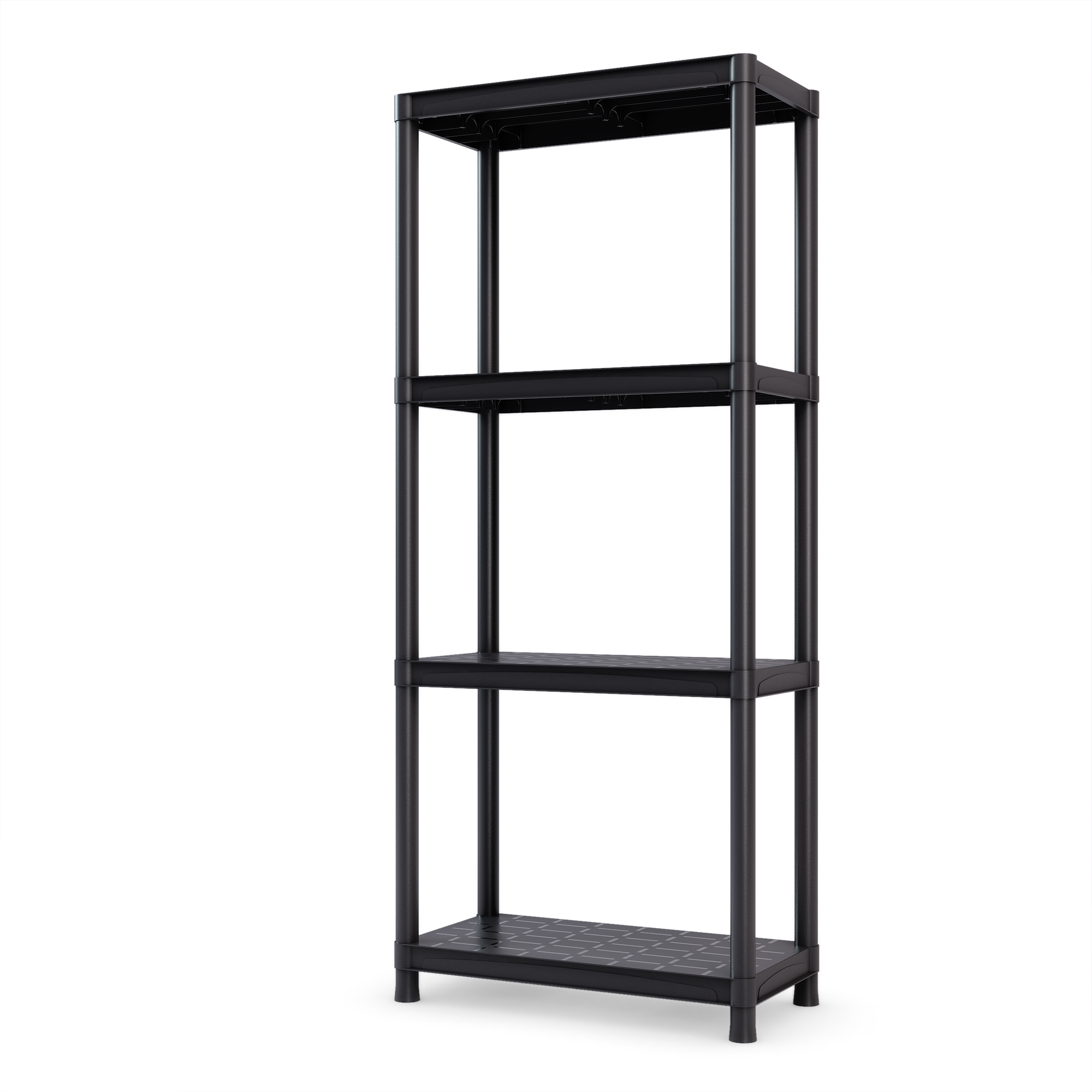 Стеллаж СБ 600.4 черный пластиковый Туба-Дуба «OPTIMUS» 60*30*141 см