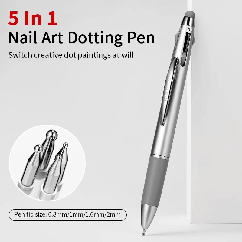 5 в 1 Набор доттинг-пен для дизайна ногтей, Dotting Pen-1pc
