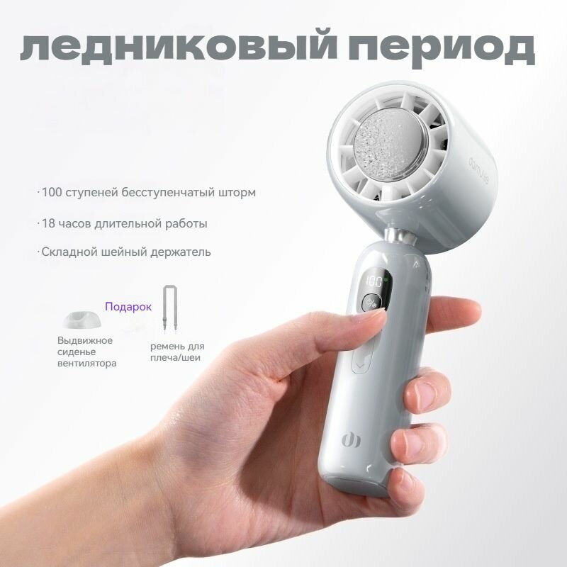 Gehowesy MF05 Вентилятор охлаждения с эффектом льда и снега 4500 мАч 18H Складной для строительства и вождения Подарок