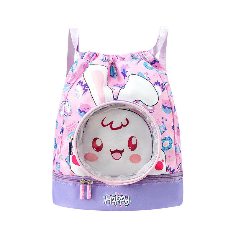 Детская спортивная сумка для плавания с мультяшным рисунком и отделением для мокрого и сухого для походов в бассейн и на пляж princess5