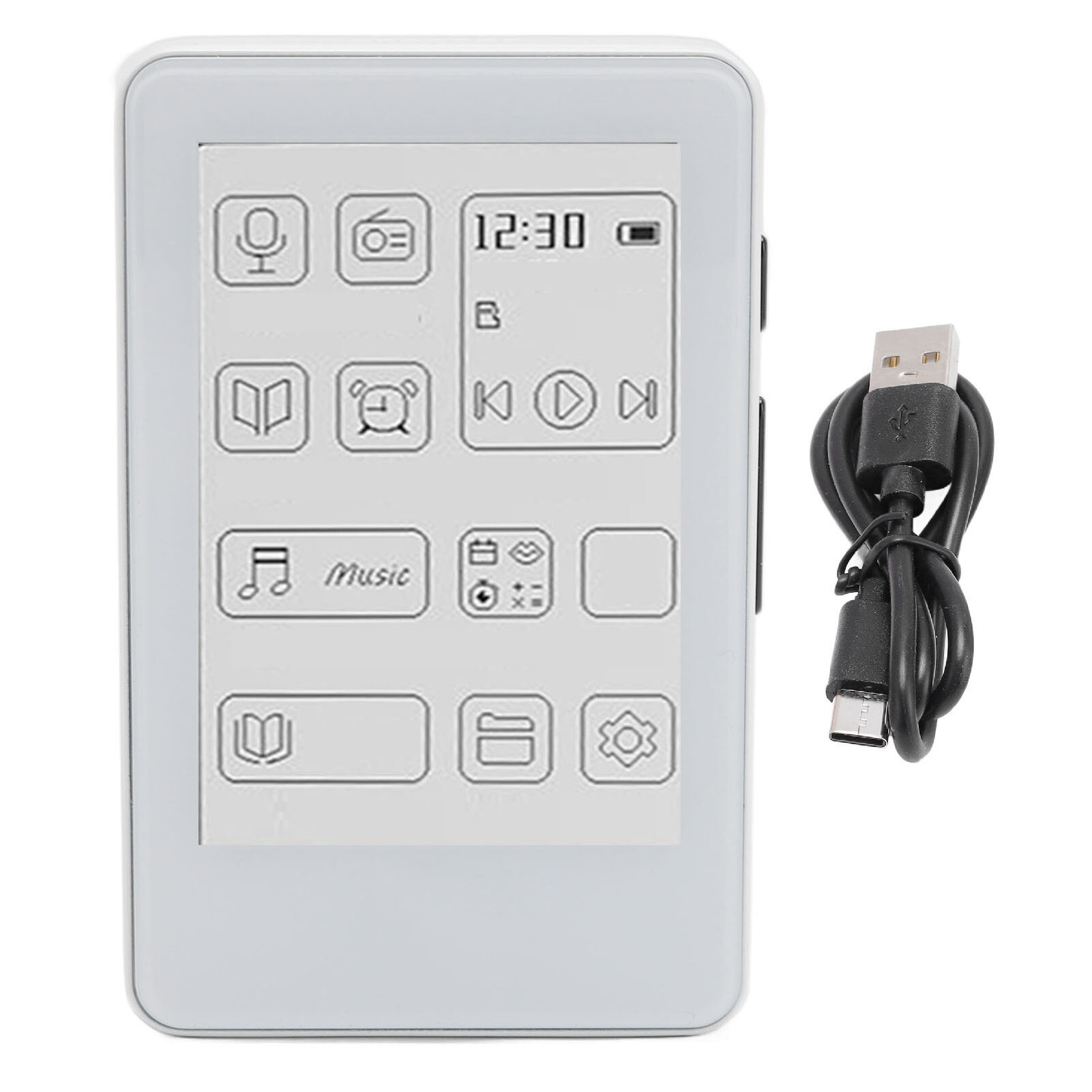 MP3-плеерс2,7-дюймовымэкраномInk, HiFiзвуком, зарядкойType-C, электроннымикнигами, Bluetooth5.0, музыкойдлядома, отдыханаприродеипутешествий.