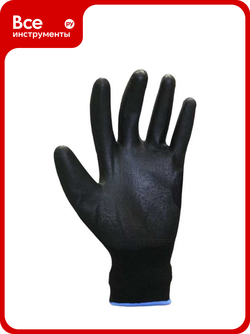 Перчатки Safeprotect НейпПол-Ч (нейлон+полиуретан, черный) р, 8 (M) 03055M