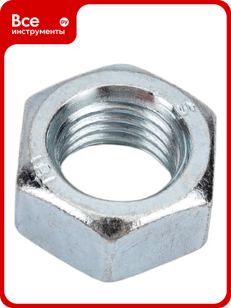 Гайка ЗУБР ГОСТ 5927-70, M16, 2 шт, кл. пр. 6, оцинкованная, 303556-16