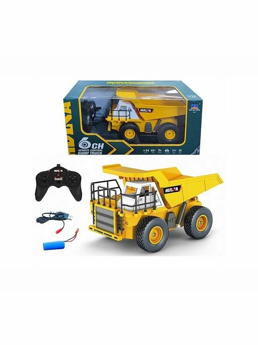 Радиоуправляемый карьерный самосвал HUI NA TOYS 2.4G 6CH (дальность 8 м) 1/24 RTR