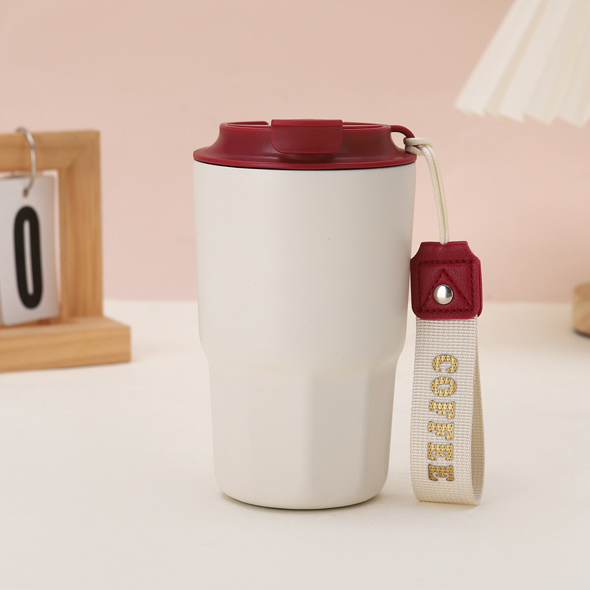 Новая кофейная кружка с девятью углами для двух напитков, из нержавеющей стали 316 с вакуумной изоляцией, для мужчин и женщин, с ремнем для переноски, переносная кружка