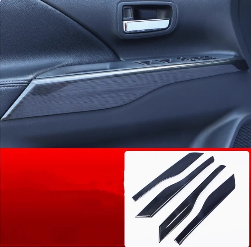 Подлокотник двери из углеродного волокна, серебристый, Mitsubishi Outlander 2013-2021