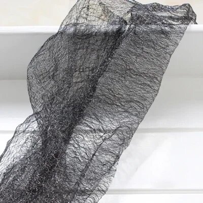 Организа tulle fabric 100% Polyester 150x100cm Серый, black silver