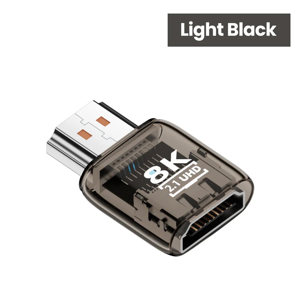 HDMI адаптер USB Type-C в HDMI 2.1 8K Light Black