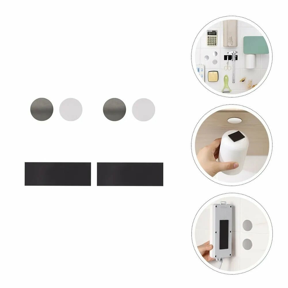 Магнитные Ленты, Применяемые Для Фиксации И Diy Проектов, Набор Из 1 (2 Ленты + 4 Пластины), Подходит Для Образовательных Целей