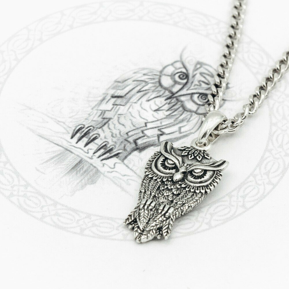 Подвеска, серебро, 925 проба, чернение