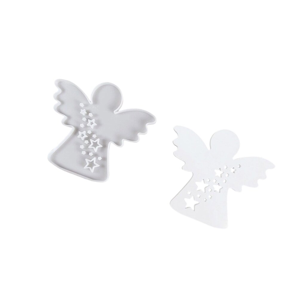 Формы "Ангел со звездой в виде сердца" Силиконовые формы ручной работы, формы для пластырей, формы из смолы