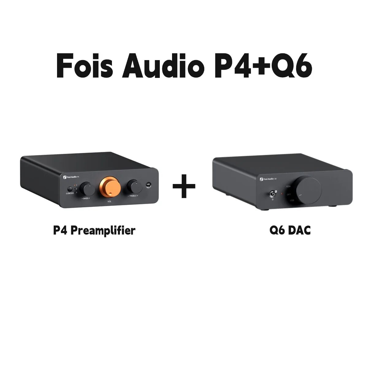 Fosi Audio P4+Q6 Предусилитель и ЦАП, Цвет: P4-Q6