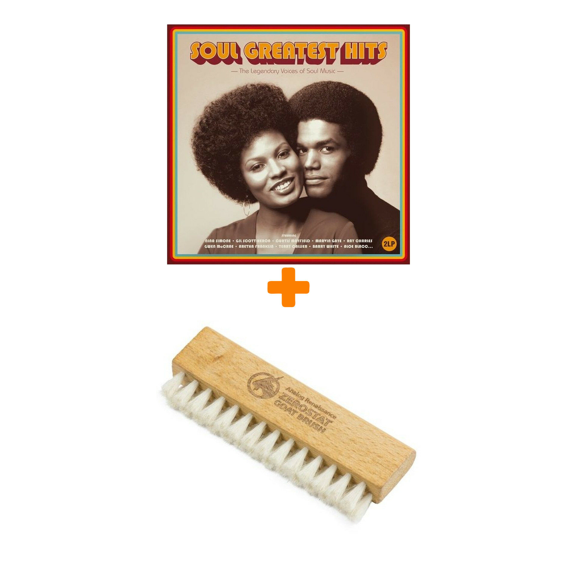 V/A Soul Greatest Hits 2LP + Щетка для ухода за LP из козьей шерсти