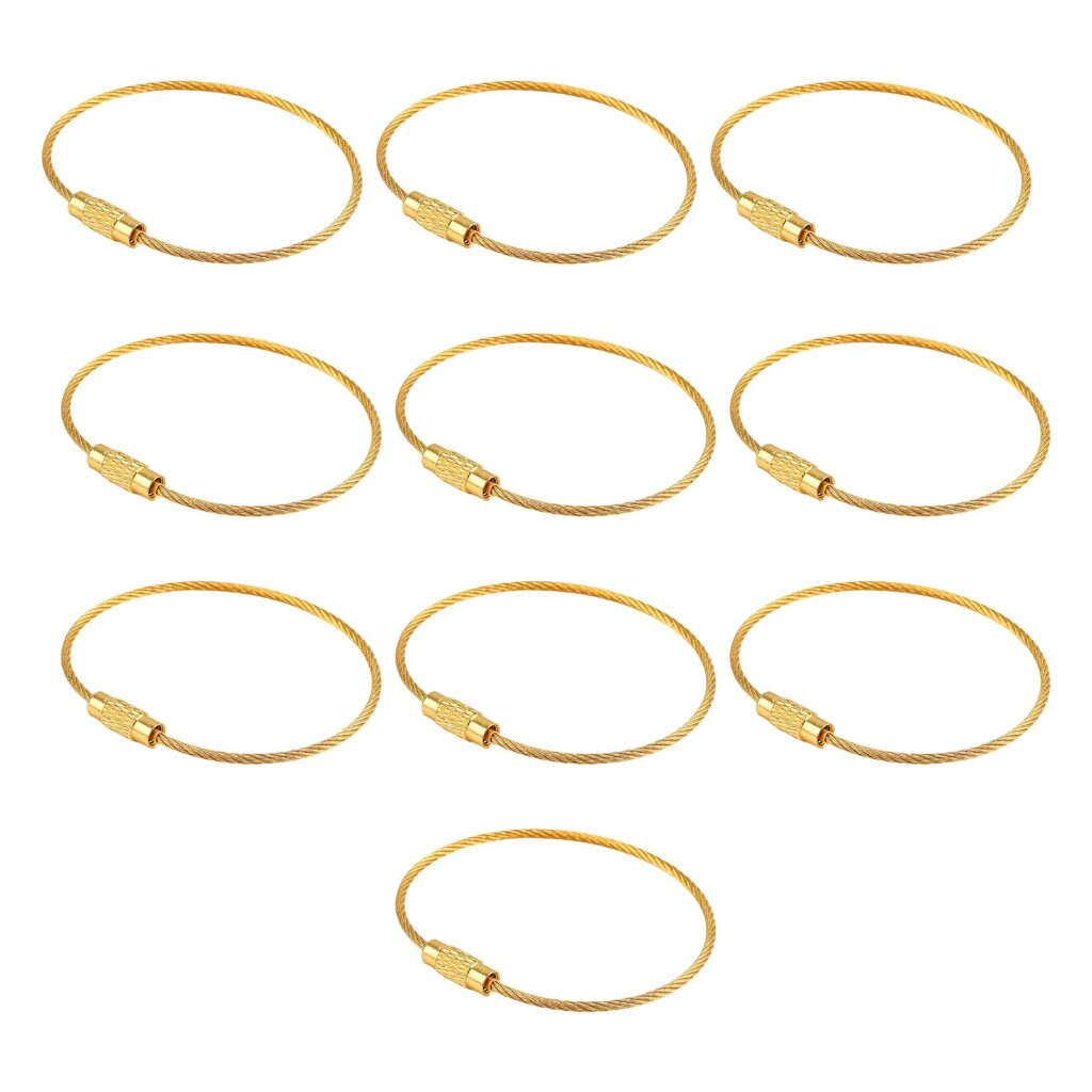 Упаковка из 10 цветных железных колец для ключей с винтовым замком, принадлежности для изготовления ювелирных изделий своими руками