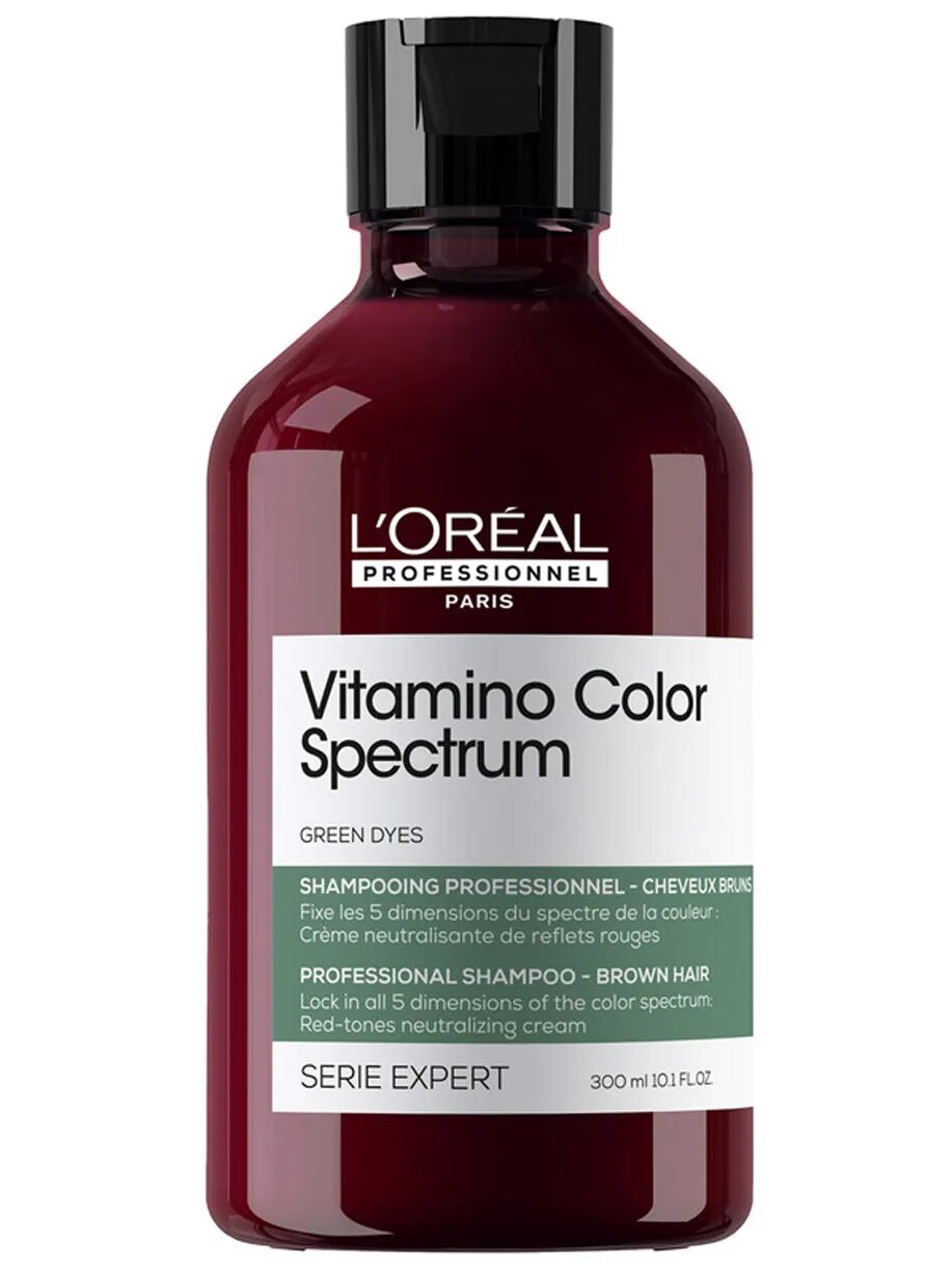 Шампунь L'Oreal "Vitamino Color", с зеленым пигментом, для окрашенных волос, 300 мл