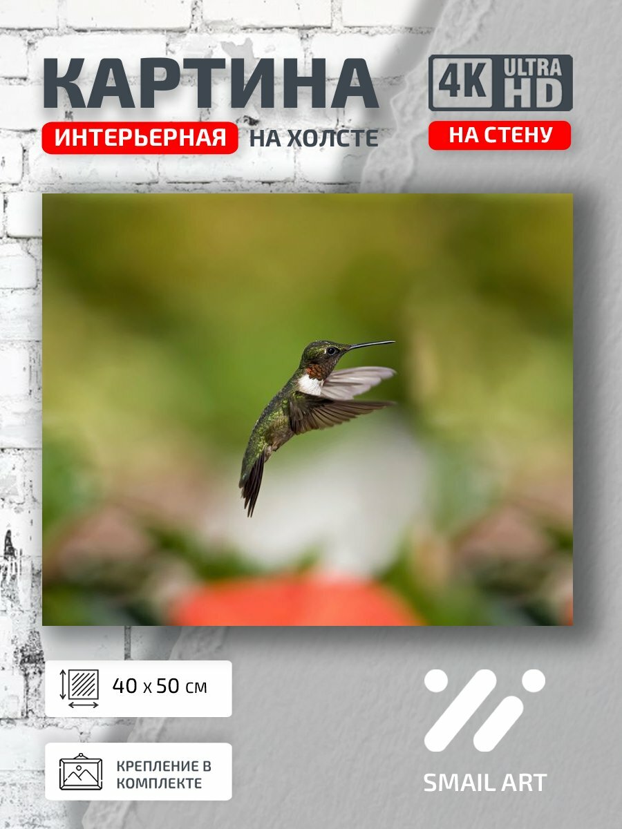 Картина на холсте интерьерная 40 на 50 на стену Птица Landscape для офиса пейзаж интерьер