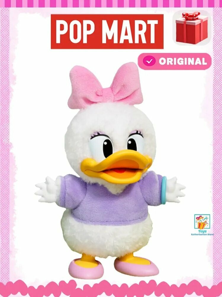 Коллекционная фигурки игрушка pop mart Daisy Duck Mickey Family Cute Together Series 100% оригинал, подарок на день рождения-Коробка открыта