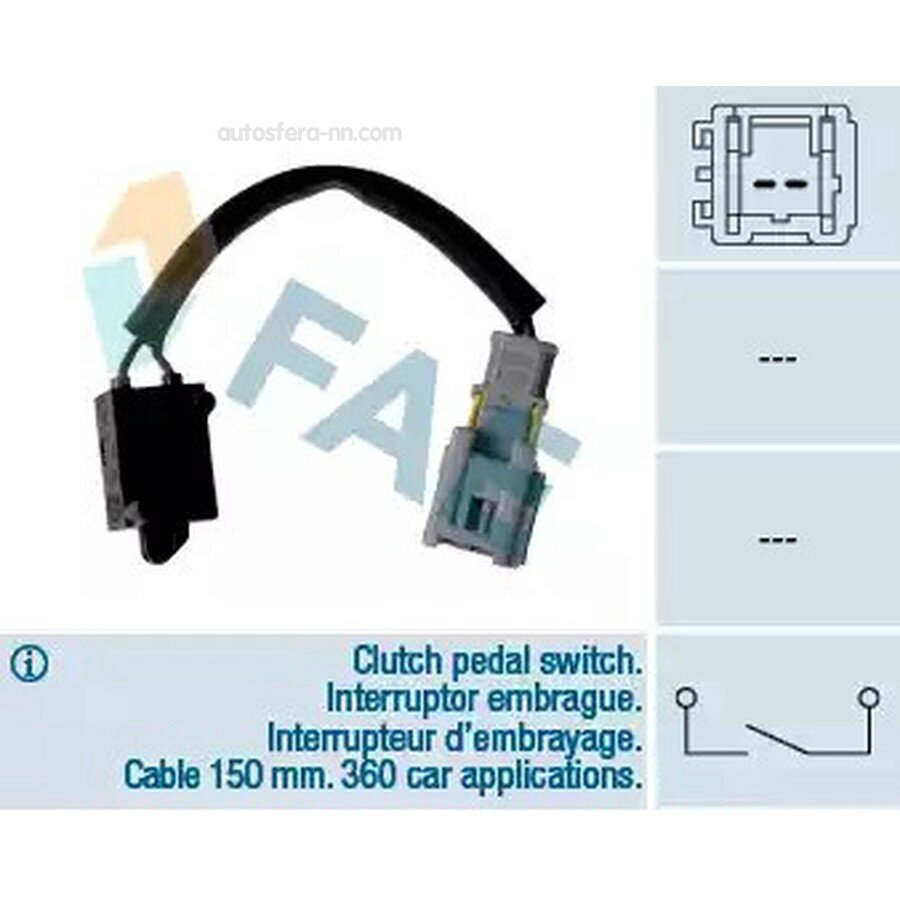 FAE 24907 Датчик стоп-сигнала Peugeot