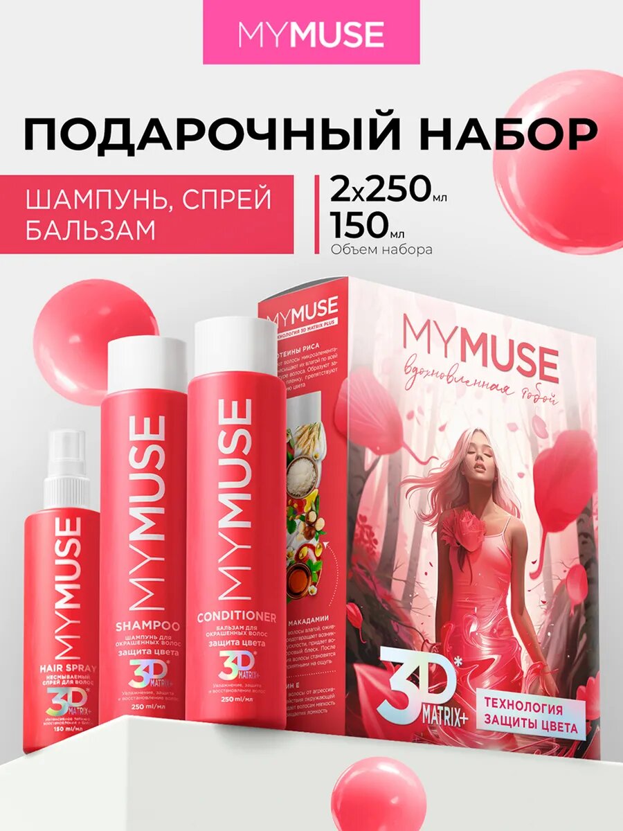 GraSS Подарочный набор шампунь, бальзам, спрей для волос