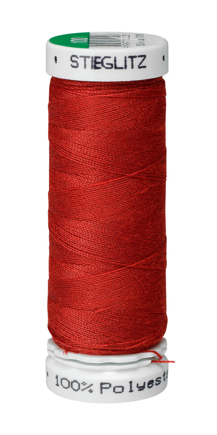 Нитки швейные Stieglitz50 70м, яркий красный (1016)