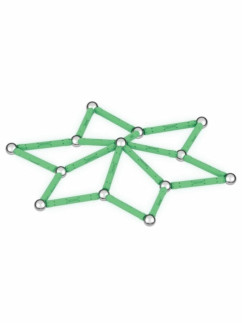 GEOMAG Магнитный конструктор Сияние, светящиеся детали, 42 элемента для детей от 3 лет