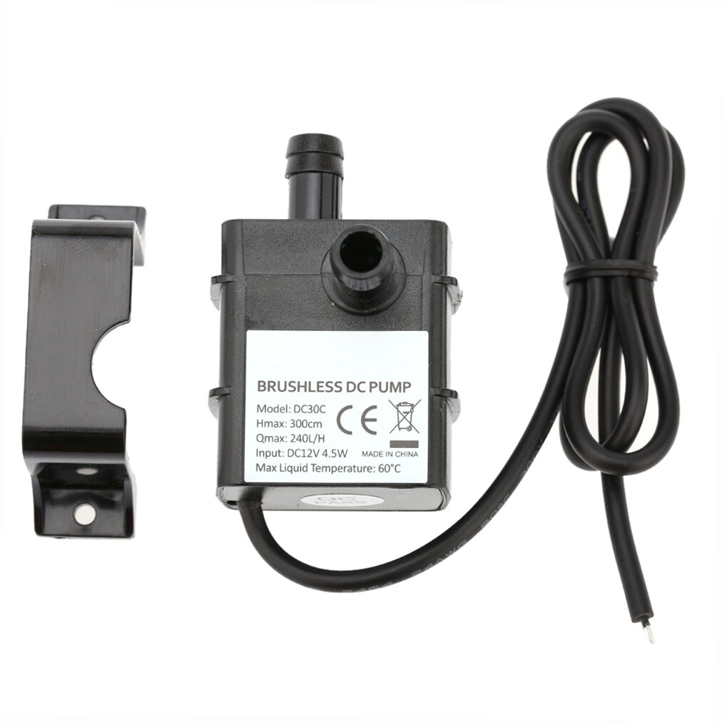 Decdeal ультра-тихий мини DC12V 4.5W микро бесщеточный водяной масляный насос водонепроницаемый погружной фонтан аквариум циркуляция 240 л/ч подъем 300 см