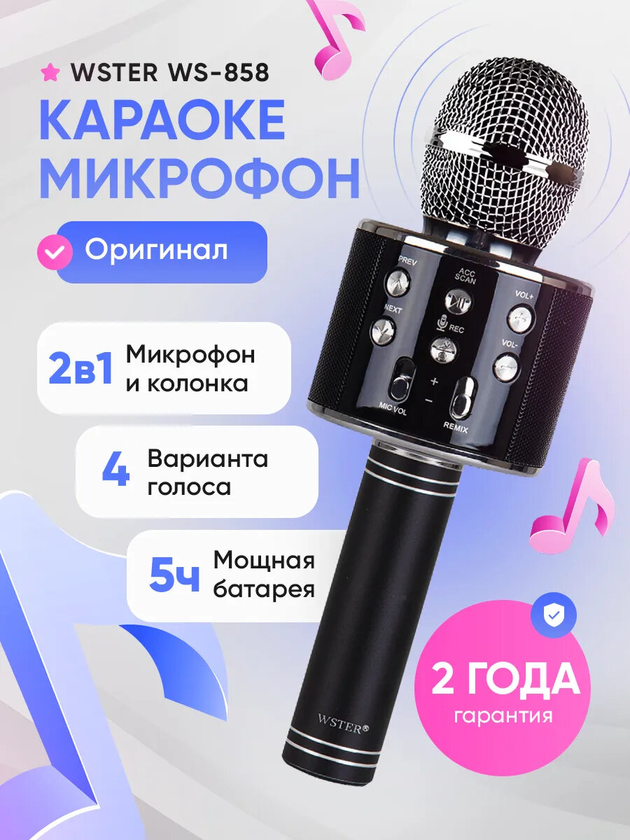 Беспроводной микрофон караоке детский WSTER